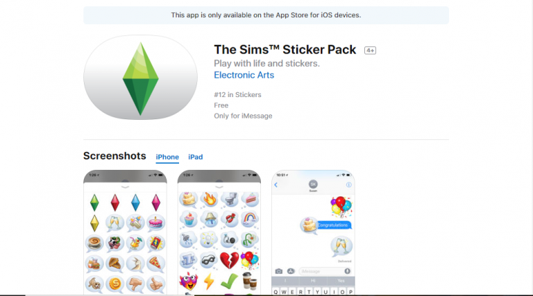 The Sims Sticker Pack For iOS! - Sims Online
