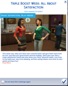 The Sims 4: “Satisfaction and Needs” Triple Boost Week! - Sims Online
