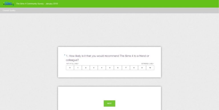 The Sims 4 Official Community Survey: January 2019! - Sims Online